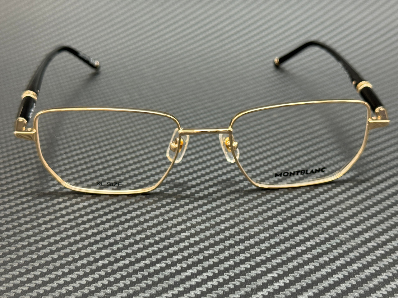 MONT BLANC MB0347O 004 Gold Black Extra Large Men's 54 mm Eyeglasses | eBay