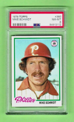 1978 Topps PSA 8 NM-MT Mike Schmidt # 360 Newly Graded Philadelphia ...