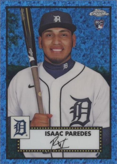 2021 Topps Chrome Platinum Anniversary - Isaac Paredes #40 Blue Mini ...