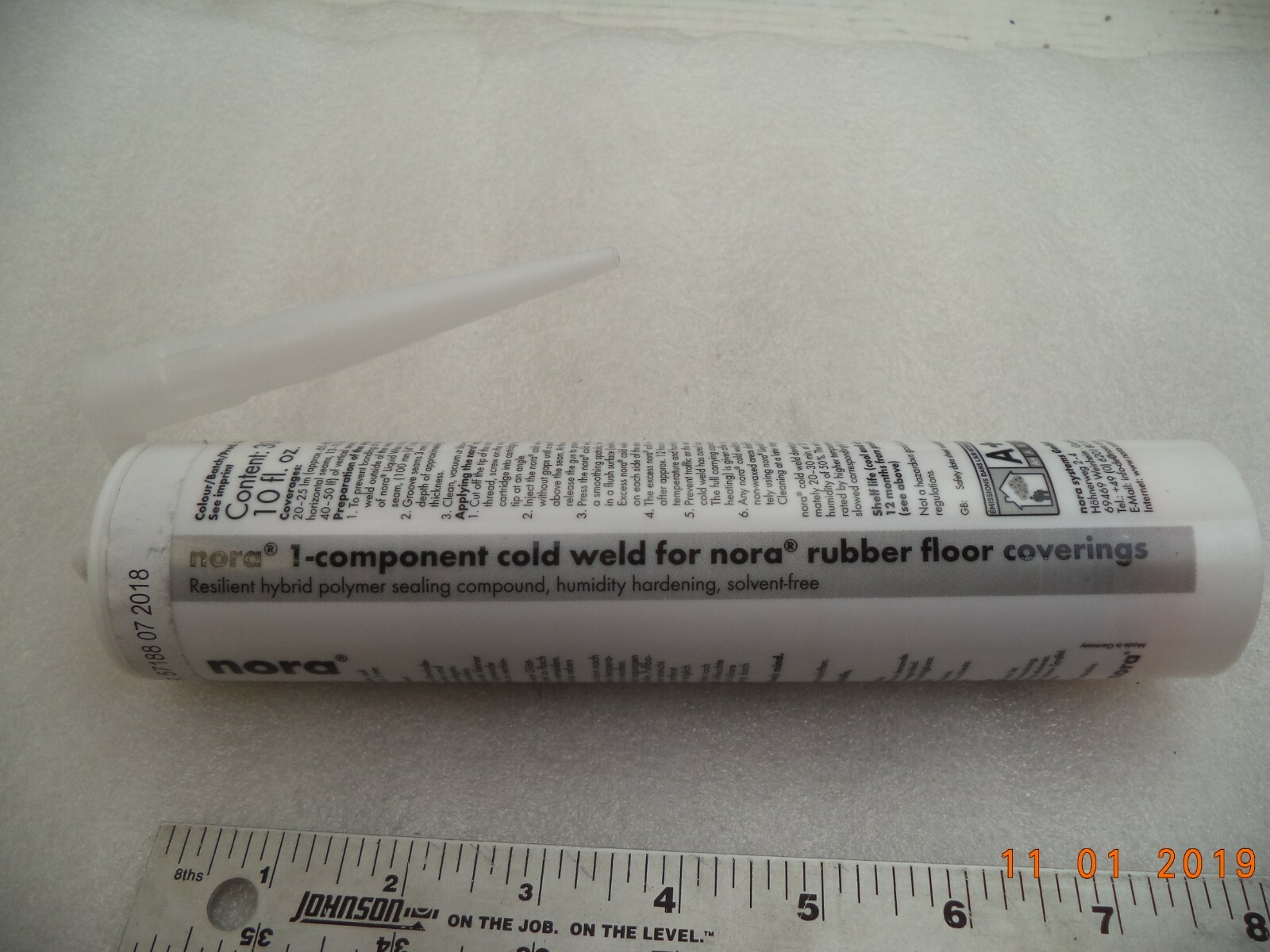 10oz/300ml Nora 1-Component Cold Weld Stone Acoustic Flooring Adhesive ...