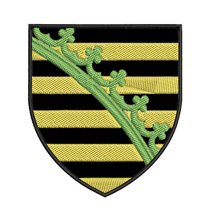 Duchy of Saxony Medieval Coat of Arms 3.5" Embroidered Iron or Sew-on ...