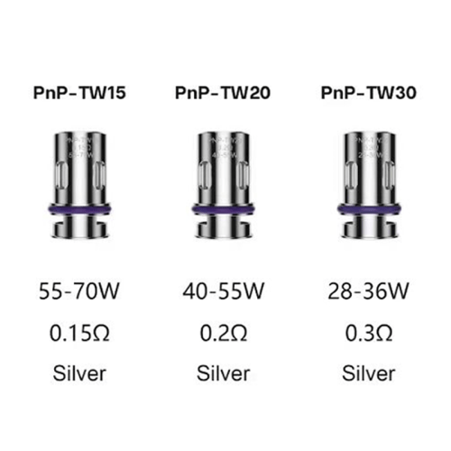 Voopoo PNP TW Series Replacement Coils TW20 0.2Ω TW30 0.3Ω TW15 0.15Ω ...