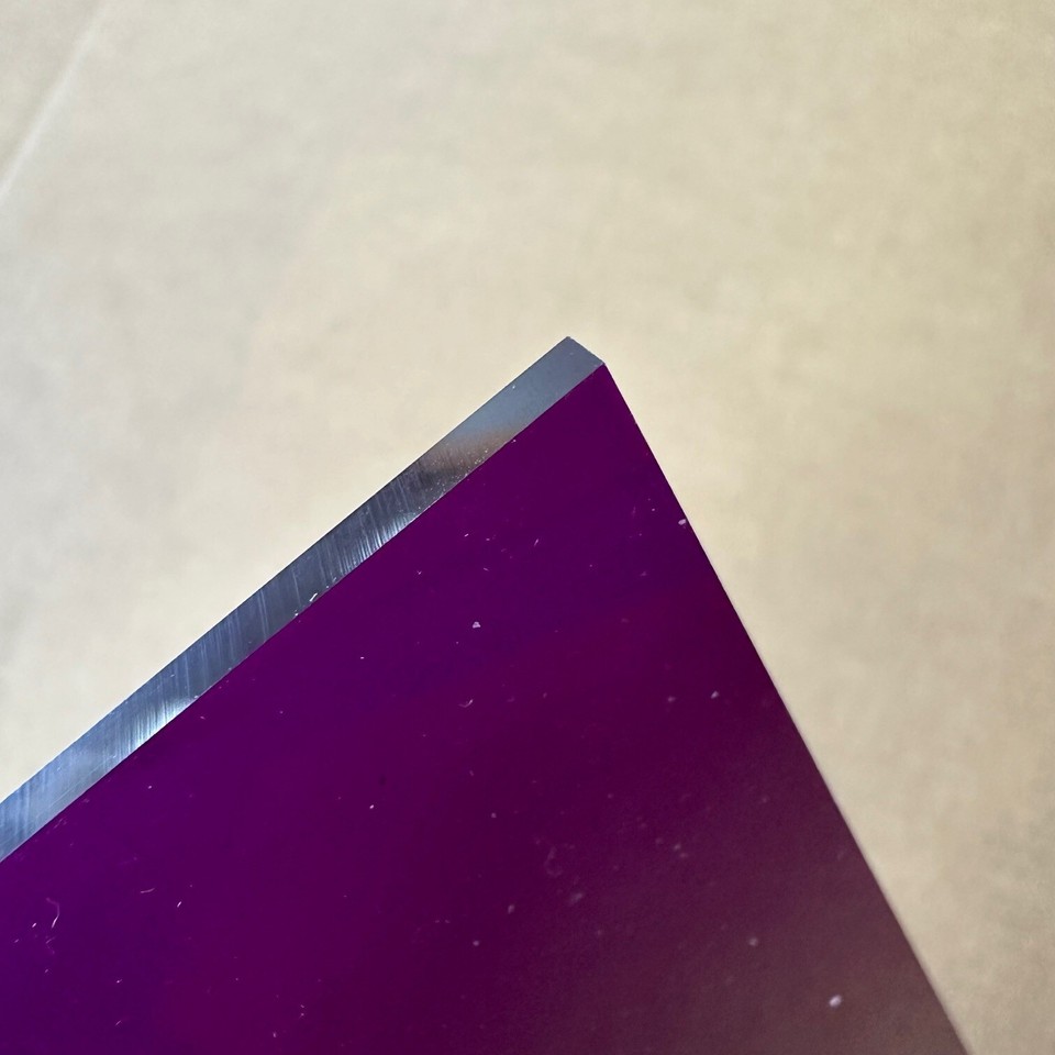 Acrylic Plastic Sheet 12" x 24", 1/8" Thick, Purple Translucent ...