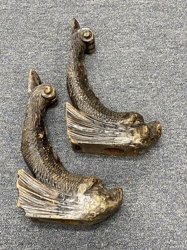 Vintage Hand Carved Wood Koi Fish Pre Owned | eBay