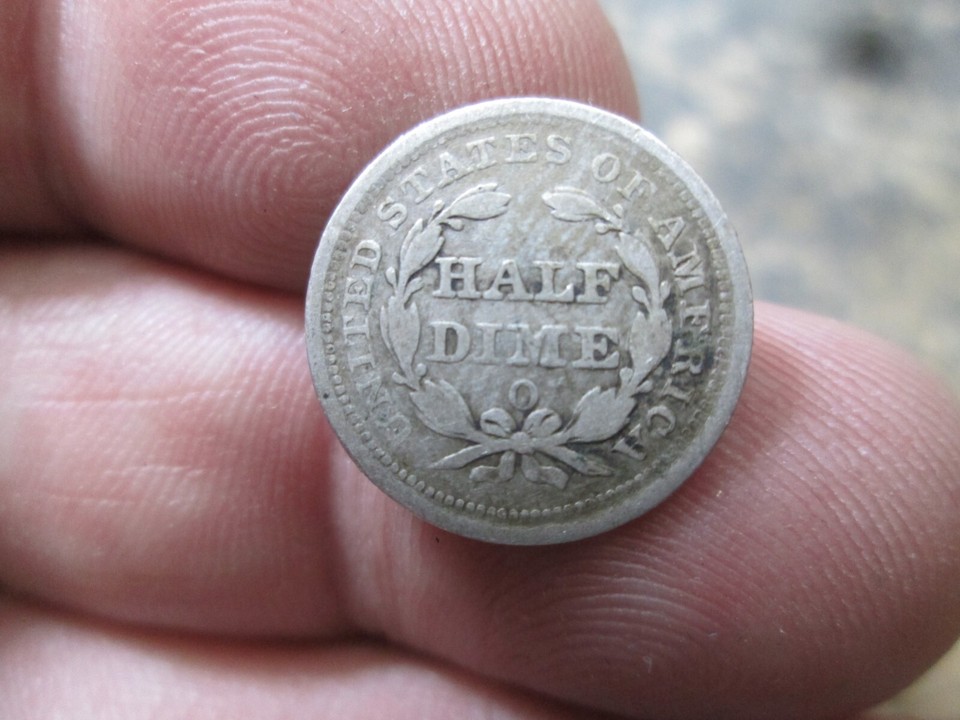 1854 O WITH ARROWS SEATED LIBERTY SILVER HALF DIME in FINE CONDITION | eBay