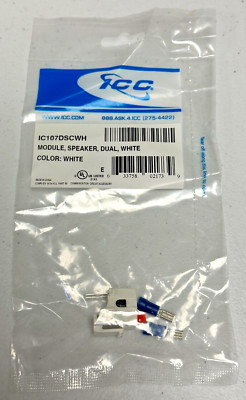 ICC IC107DSCWH Dual Speaker Spring Clip Module Wiring Up to 12 AWG ...