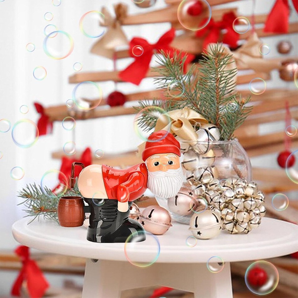 Santa Claus Automatic Fart Bubble Blower Toy Bubble Machine for ...