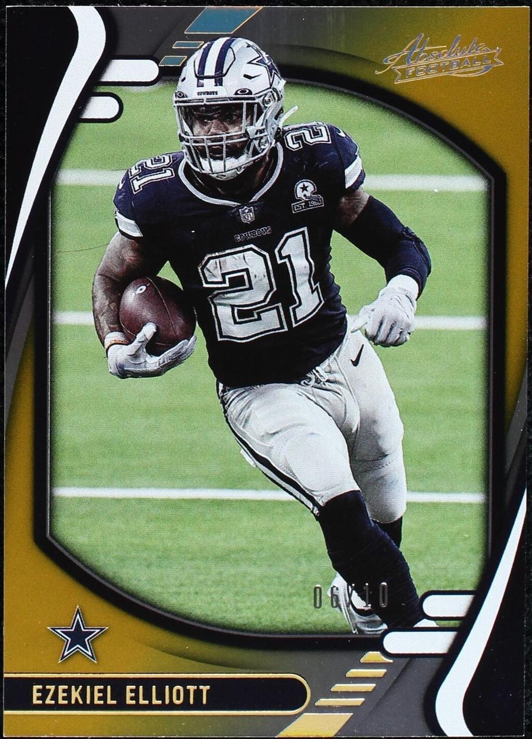 2021 Panini Absolute - Ezekiel Elliott #50 Gold Spectrum /10 for sale ...