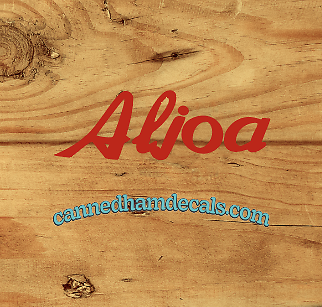 Aljoa Modernistic Vintage Travel Trailer Repro Canned Ham Decal Red ...