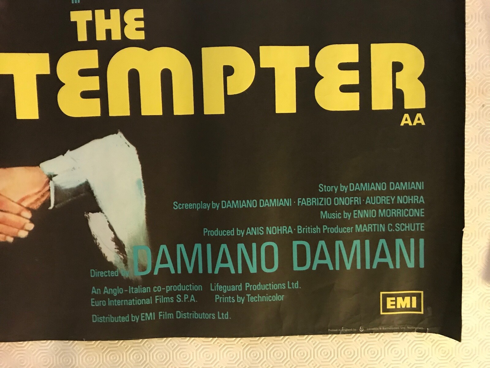 The Tempter Original 1974 Movie Quad Poster Glenda Jackson Arnaldo ...