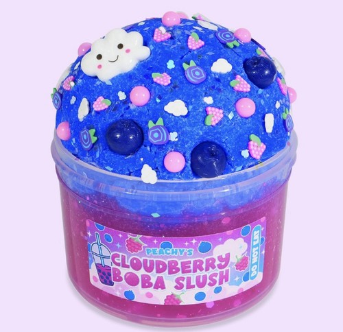 🍑Peachybbies🍑 Cloudberry Boba Slush Slime Blue Raspberry Scent! Easter ...