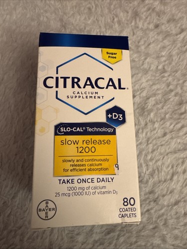 Citracal Slow Release 1200, 1200 mg Calcium Citrate and Calcium 80 ...