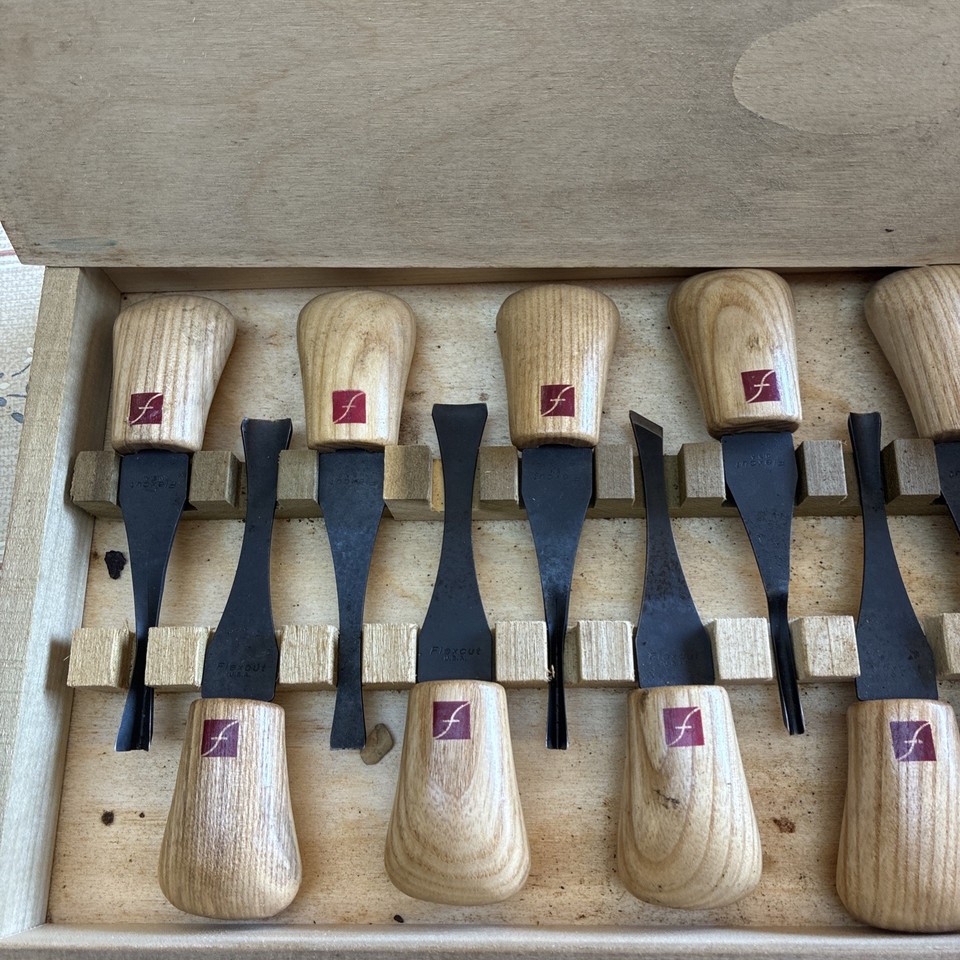 Flexcut Carving Tools 9 Piece Deluxe Palm Set Woodworking | eBay