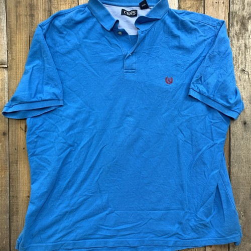 Chaps Blue Solid Polo Shirt Mens Size 3XB | eBay