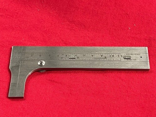 Starrett 424 Stainless Steel Pocket Slide Caliper / Circumference Gage ...