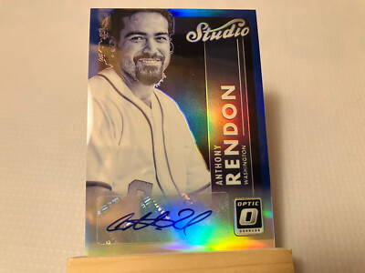 2017 Panini Donruss Optic Studio Signatures Blue /25 Anthony Rendon # ...