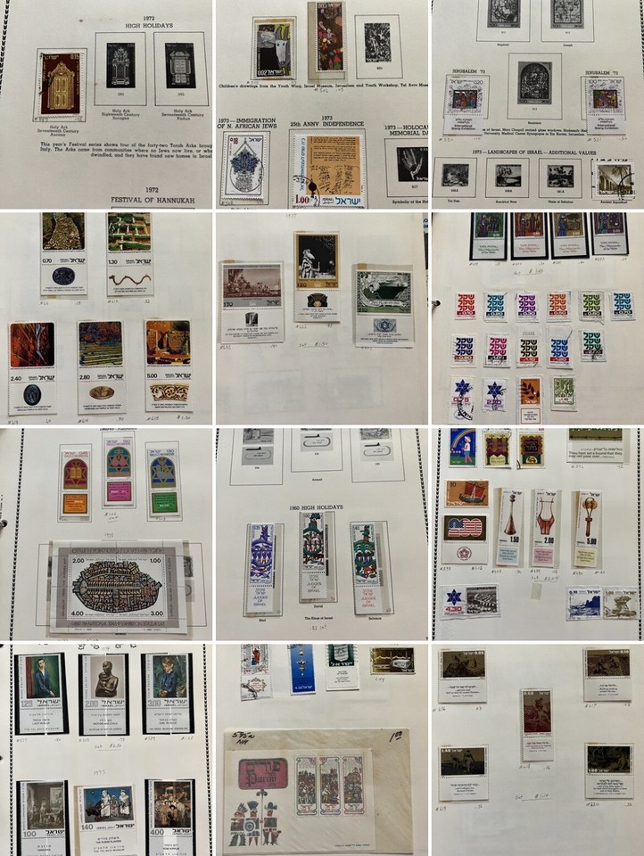 LOADED ISRAEL STAMP ALBUM MINT USED SETS, SHORT SETS OVPTS see video ...
