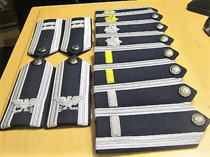 US AIR FORCE MALE MESS DRESS SHOULDER BOARDS - ALL RANKS - CURRENT ...