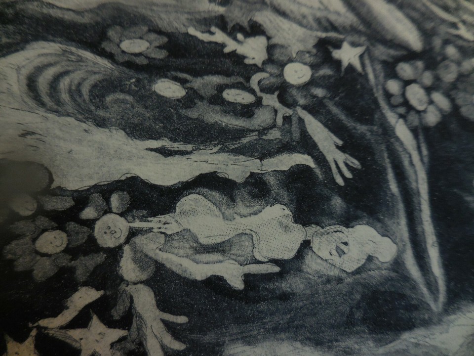 Lmtd-Edition 5/25 Abstract Steel Engraving "Evangeline H.W. Longfellow ...