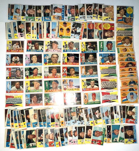 1960 Topps Baseball Card Lot (204) Low Grade with Semis, Stars HOFers - NO DUPES | eBay