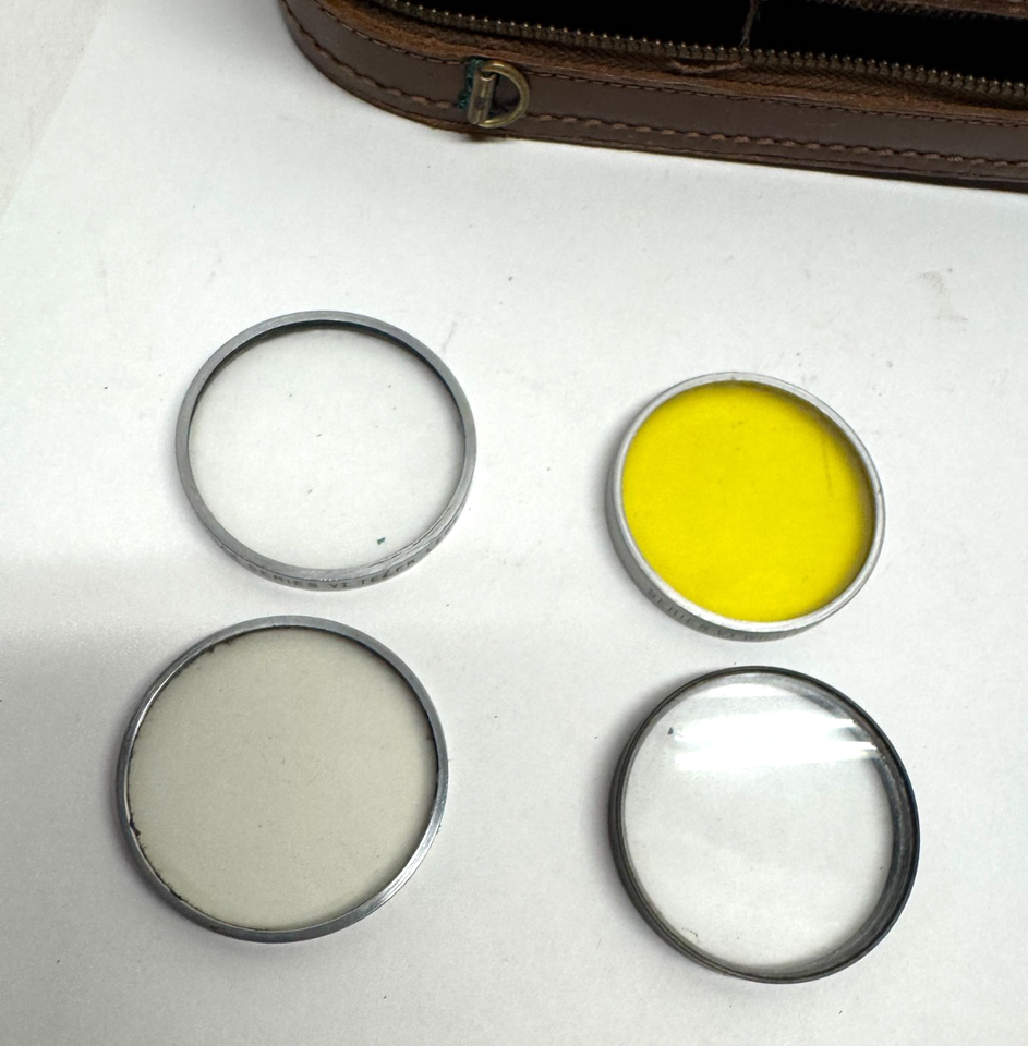 Vintage Kodak Wratten Filter Lot of 4 Lens With Leather Case | eBay