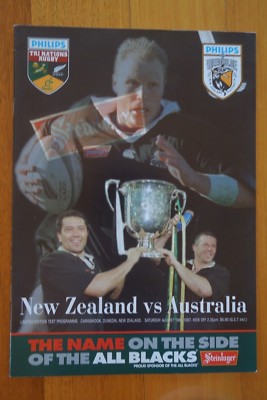 RARE 1997 NEW ZEALAND v AUSTRALIA RUGBY UNION PROGRAMME DUNEDIN NZ ...