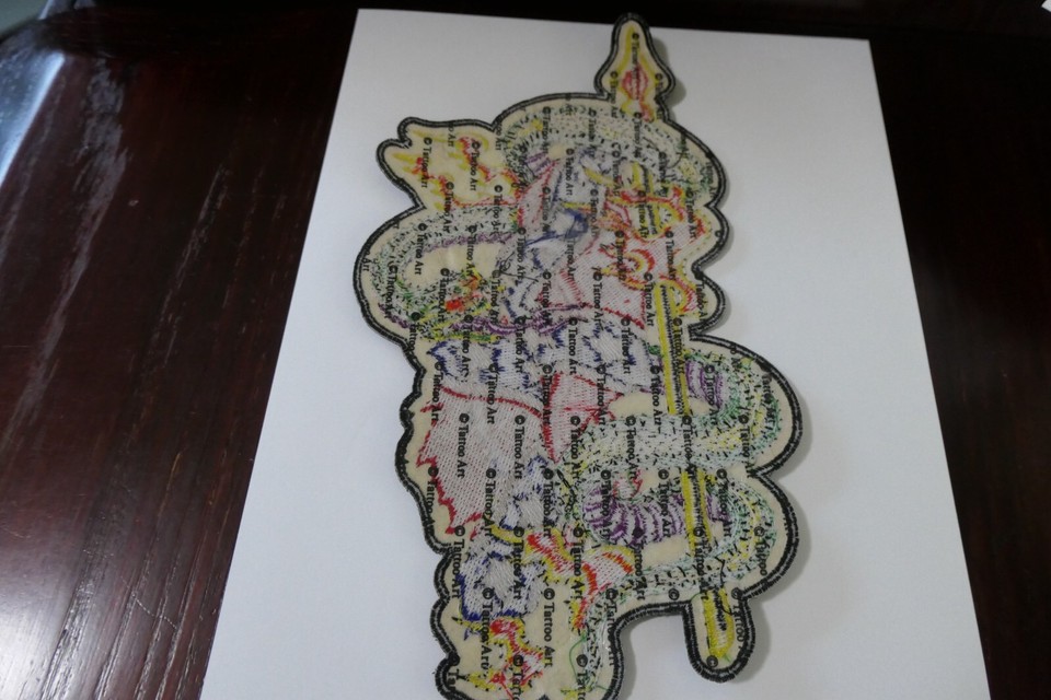 Snake /Dragon Staff Patch Motorcycle Jacket Biker Racing Hog 5 x 10 ...