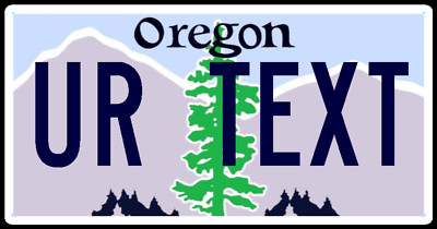 Custom Oregon REFLECTIVE Tree License Plate Tag Reproduction | eBay