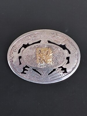 VTG Sterling Silver 925 18K Gold Pendant Brooch Peruvian | eBay