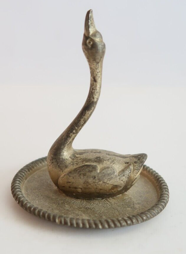 Silver Plated Goose Geese Metal Animal Figurine Statue Sculpture 4 ...