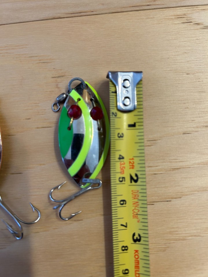 9 Used Red Eye Wiggler Fishing Spoons 2" & 2 1/4" | eBay
