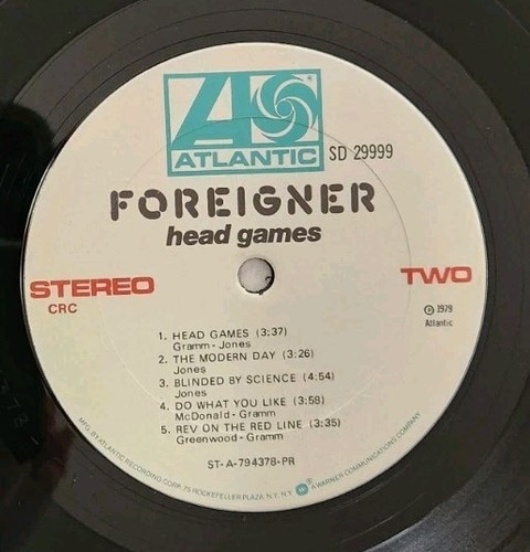 Foreigner (1979 Vinyl LP VPI Cleaned Playtested SD 29999 1st Press ...