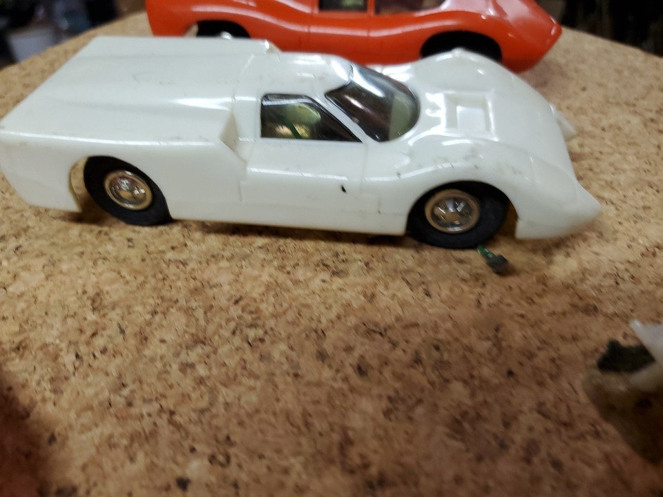 LOT of 3- 1/32 Slot Cars 1 Body & 2 Cars Eldon Ferrari, Ford J ...