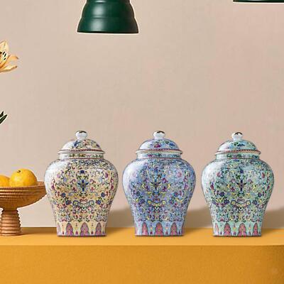 Tea Storage Container,Porcelain Jar Decor with Lid,Ceramic Tea ...