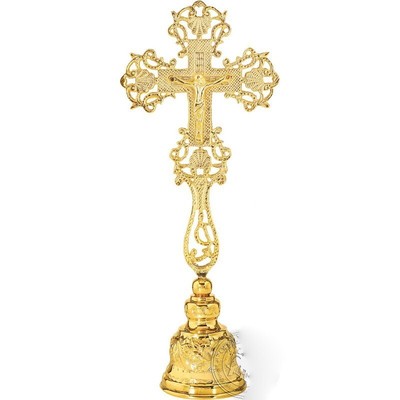 Greek Orthodox Liturgy Blessing Hand Cross from Brass and Copper 11x5 ...