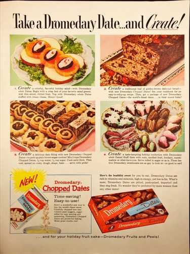1960 Dromedary Chopped Dates Print Ad Candy Cookies Cake | eBay