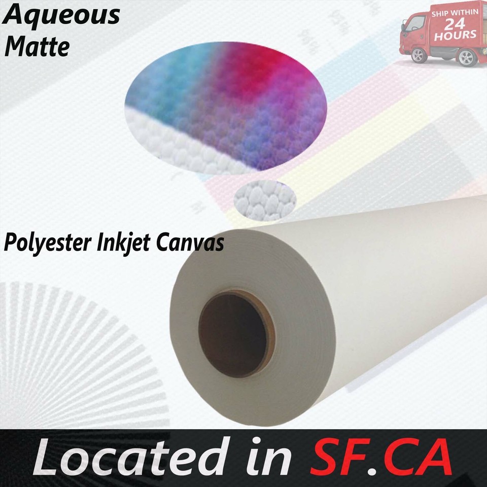24"x40ft，Polyester Matte Waterproof Canvas Roll for Epson Aqueous ...