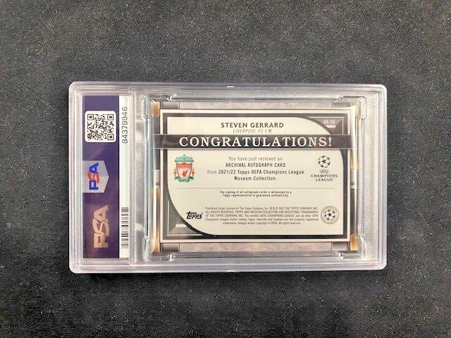2021-22 Topps Museum Collection Steven Gerrard ARCHIVAL AUTO SAPPHIRE ...
