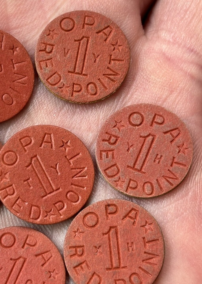 OPA Red Point 1942-1945 WW2 WWII US Ration Tokens Lot Of 10 Tokens | eBay