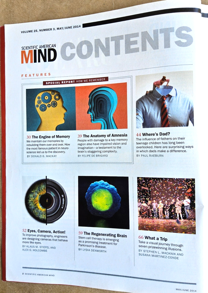 2 Scientific American MIND magazines May/June 2014, Jan/Feb 2015 | eBay