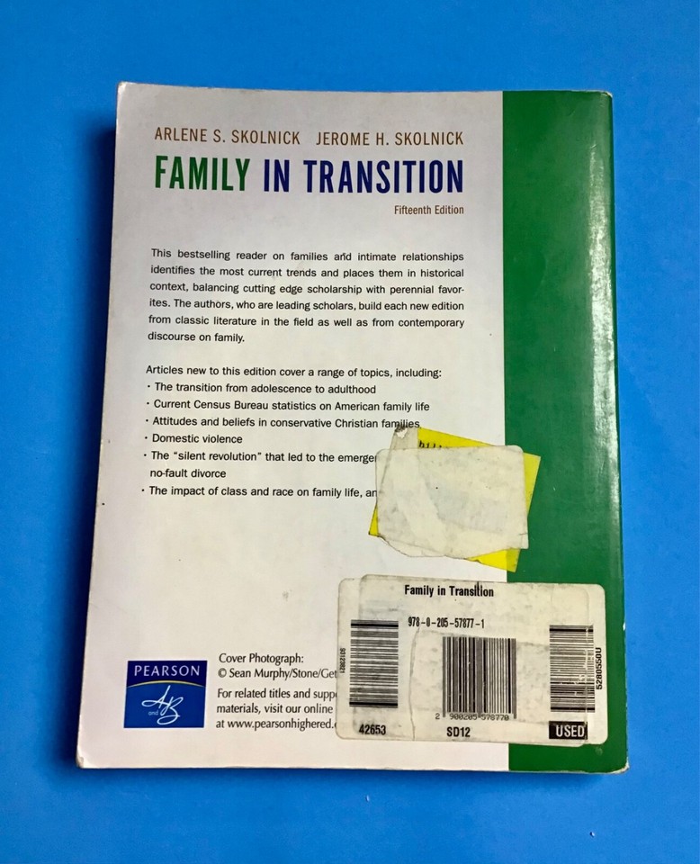FAMILY IN TRANSITION (15TH EDITION) By Arlene S. Skolnick & Jerome H ...