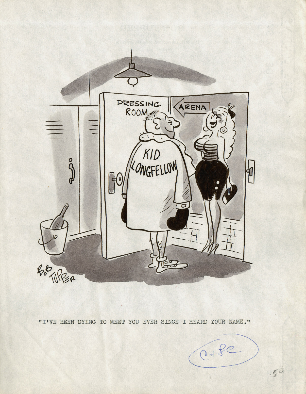 Vintage BOB TUPPER Original Hand Drawn Art Artwork 1960's Pinup Comic ...