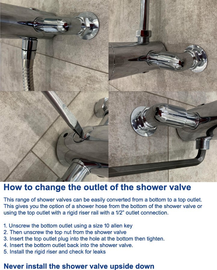 Thermostatic Traditional Exposed Shower Mixer Valve Dual Control ...