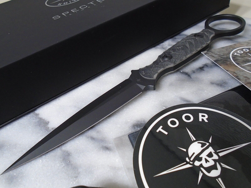 TOOR Specter Finger Ring Dagger Knife Fixed Blade Full Tang CPM-M4 G10 ...