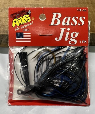 Arkie Bass Jig - Black/Blue - 1/4oz | eBay