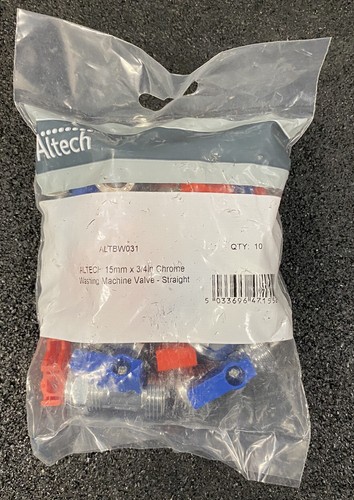 10 x altech washing machine straight valve chrome 15mm x 0.75 | eBay UK