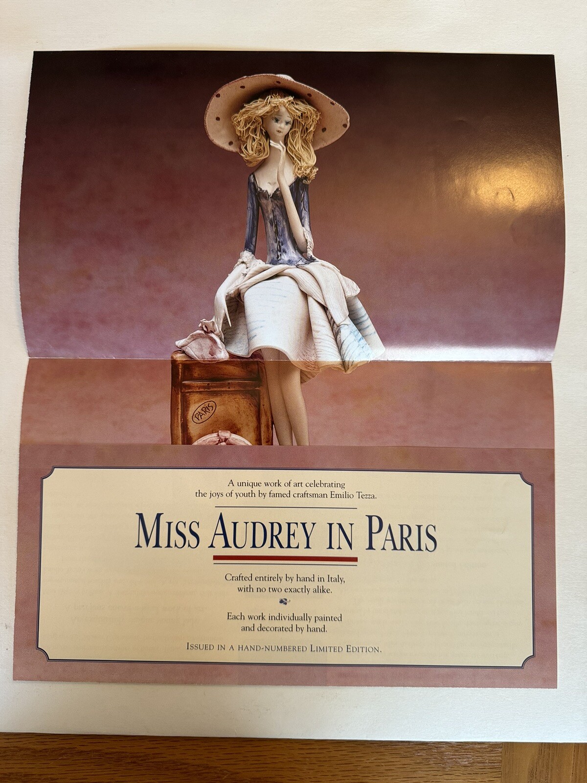 Miss Audrey Paris Franklin Mint Heirloom Figurine Brochure Poster ...