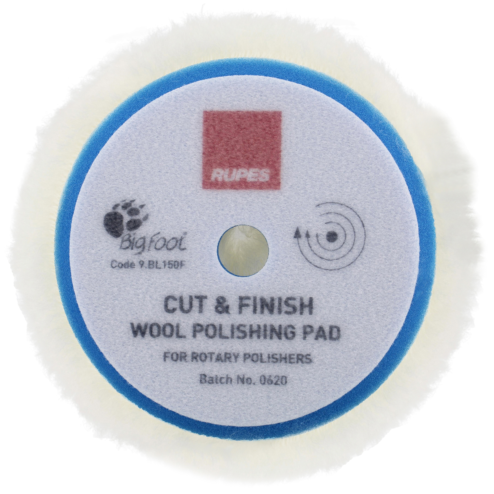 RUPES Wool Buffing Pads 6 Inch Polishing Pads - 6 Pack Rotary Polisher ...
