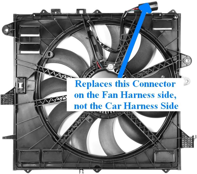 fits Chevy Ford etc Radiator Cooling Fan Connector Plug Wiring Harness ...