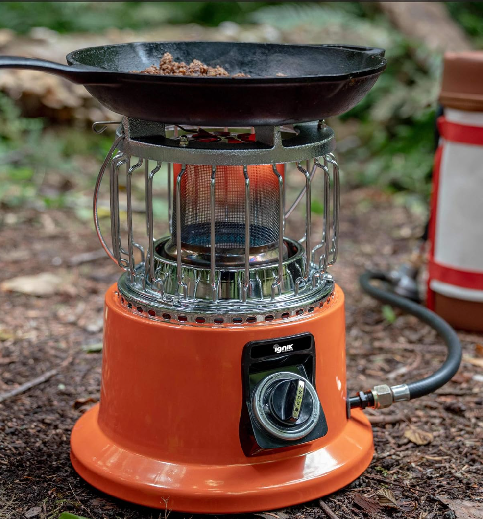 Ignik 2 In 1 Heater-Stove + 2Ft Adapter Hose, Duo Heater & Cook 10,000 ...